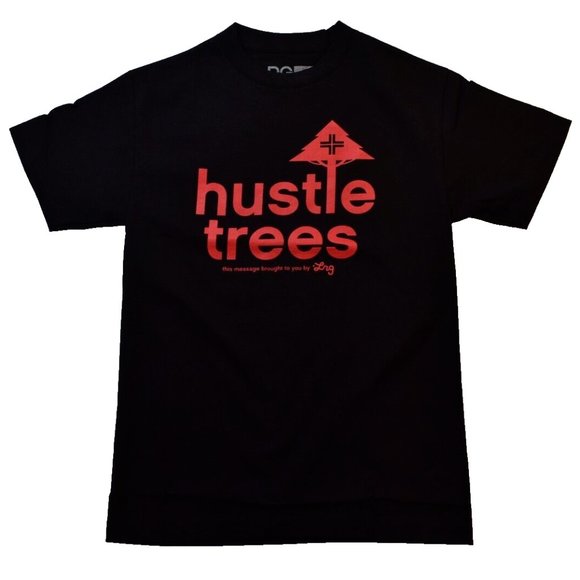 Shirts | Lrg Hustle Trees Lifted Research Group Mens Red Graphic Black Shirt New S | Poshmark